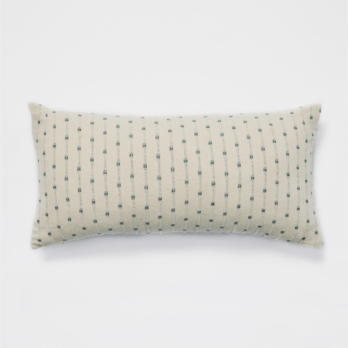 100% Organic Textured Cotton Rectangle Cushion Cover in Off White with ...