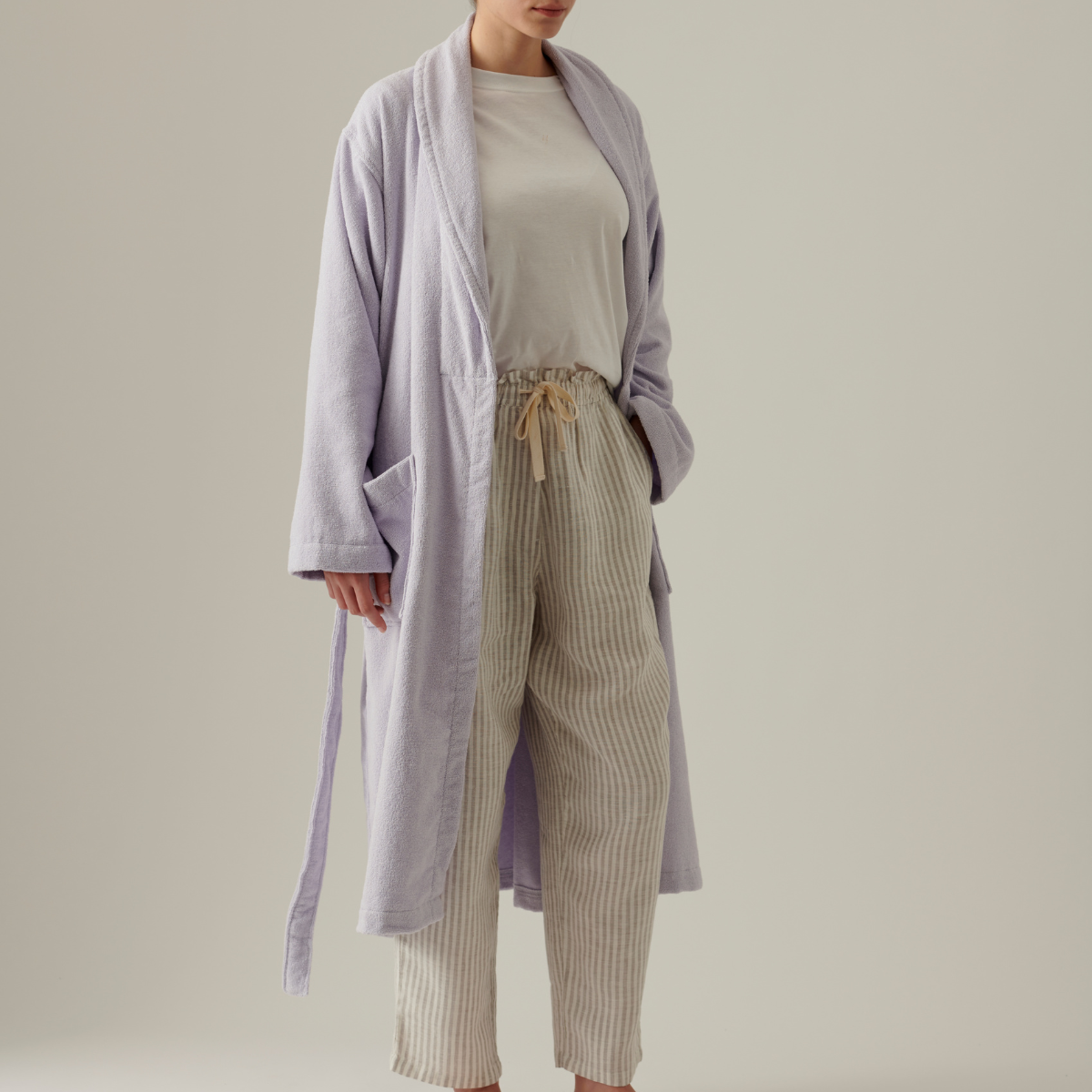 Organic Cotton Terry Bathrobe in Lilac – IN BED Store